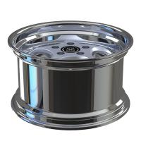 China 19x9 and 19x12 Silver Disc and Polished Barrel Custom 2-PC Forged Rims for Porsche Boxter for sale