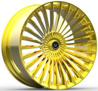 China 21x10 Gold Polished Custom 1 Piece Forged Wheels for Mercedes Benz GLS 2017 for sale