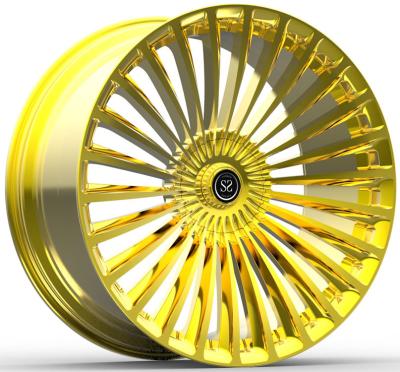 China 21x10 Gold Polished Custom 1 Piece Forged Wheels for Mercedes Benz GLS 2017 for sale