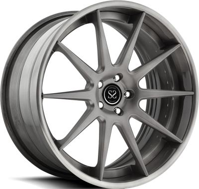 China 20x10.5 20x12 2PC Forged Rims Gloss Barrel Black Disc For Nissan GT-R for sale