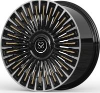 China XC90 2021 22x9.0 Custom 1-PC Forged Rims Black+Machined Face for sale