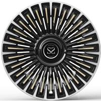 China XC90 2021 22x9.0 Custom 1-PC Forged Rims Black+Machined Face for sale