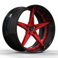 China Red and Gloss Black 2 Piece Forged Wheels 19x8.5 for BMW M3 for sale