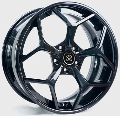China 24x10 and 24x12 Gloss Black 3-PC Rims for 2021 Lamborghini Urus for sale