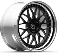China Mercedes W212 Gloss Black Polished Lip 3-PC Forged Rims for sale