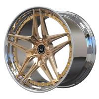 China Heavy Duty Light 2-PC Forged Aluminum Alloy Rims 20 21 Inch For Sport Cars for sale