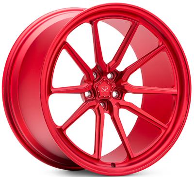 China Custom Spokes and Caps Red 1 Piece Forged Wheels 17