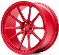 China Custom Spokes and Caps Red 1 Piece Forged Wheels 17
