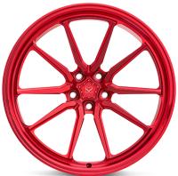 China Custom Spokes and Caps Red 1 Piece Forged Wheels 17