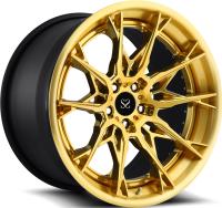 China Tesla Model Y 19 20 and 21 inches 3-PC Rims in Custom Gold Face for sale