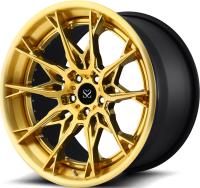 China Tesla Model Y 19 20 and 21 inches 3-PC Rims in Custom Gold Face for sale