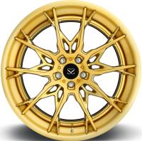 China Tesla Model Y 19 20 and 21 inches 3-PC Rims in Custom Gold Face for sale