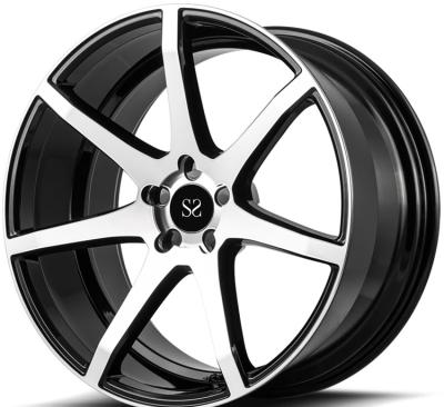 China Black Machined Face 16 17 and 18 inches 1 Piece Forged Wheels for Audi A3 for sale