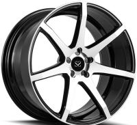 China Black Machined Face 16 17 and 18 inches 1 Piece Forged Wheels for Audi A3 for sale