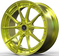 China Lamborghini Urus Brush Gold 2-PC Forged Alloy Rims 5x120 Staggered 21 And 22 Inches for sale