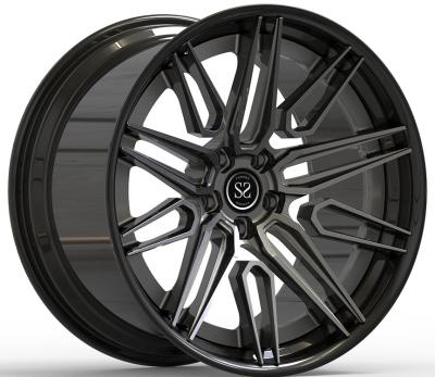China 20,21 and 22 Inches 2 Piece Forged Wheels Gloss Black and Grey with Lifetime Warranty for Tesla Model X for sale