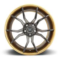 China Polished Bronze Grey Forged Aluminum Alloy 2-piece 18 19 20 21 22 23 Inch Wheels 5x114.3 5x112 5x130 Car Wheel for Benz Audi BMW for sale