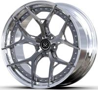 China Custom 6061-T6 Alloy Rims 2-PC Polish Barrel+Gun Metal Disc 5x112 20 21 inches Fit to Audi RS5 B5 for sale