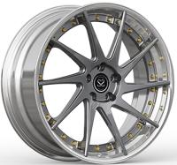 China Staggered 21 and 22 inches Grey+Polished Custom 2 Piece Forged Wheels for BMW X5 M F95 for sale