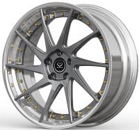 China Staggered 21 and 22 inches Grey+Polished Custom 2 Piece Forged Wheels for BMW X5 M F95 for sale