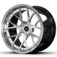 China BMW M6 2016 Year Forged 2-PC Rims Custom Polished Face Black Barrel 21x9.5 And 21x11 for sale