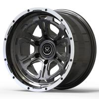 China Toyota Land Cruiser Prado 150 Series 20x9 Custom Forged Alloy Rim Gun Metal Machined Edge for sale