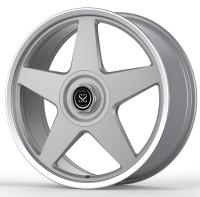 China Ferrari 488 GTB Custom 1-PC Forged Rims Satin Silver Big Caps for sale