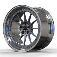 China 2-PC 6061-T6 Aluminum Rims 5x130. Fit to Porsche 991 Polish Barrel Rims for sale