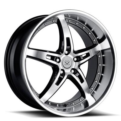 China 2-piece forged wheels 22 inch deep lip 4*4  6x139.7 For Land Cruiser Prado Big Lip for sale