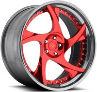 China 20 Inch Custom Red Spoke 2-Piece Forged Car Wheel Rim - 18-26