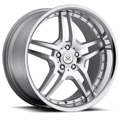 China 19-Inch 2-Piece Forged Car Wheel Rim - Polished Finish, 5x120 Bolt Pattern, Customizable Specifications for sale