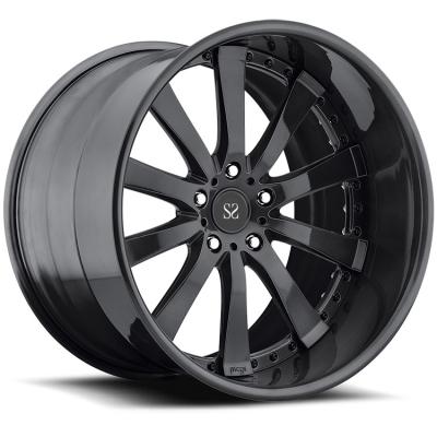 China Gloss Black Customized Alloy Rims 22 For Land Rover  2-Piece Forged rims 5x120 5x108 for sale