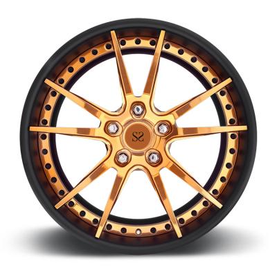 China 21-Inch 2-Piece Forged Alloy Rims for Camaro - Custom PCD 100-150, CB 54.1-110, Multiple Finishes for sale