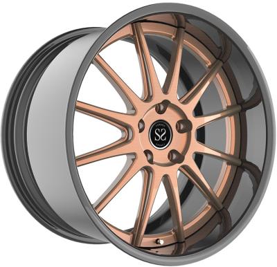 China Forged 2-Piece Sport Rim 18-22 Inch with 8-13 Inch Width, Custom PCD Patterns 5x130 5x120 5x112 for sale