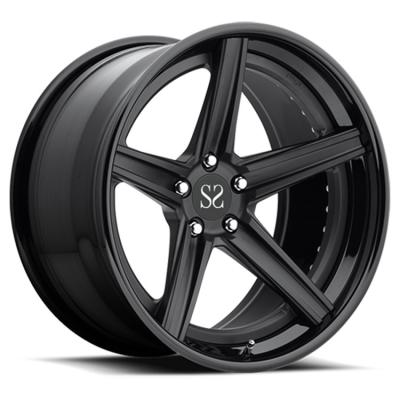 China 21 Inch Staggered 3-Piece Forged Wheel with Deep Concave Lip - Custom PCD & Multiple Finishes Available for sale