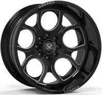 China Custom Forged Off-Road 4x4 Wheels 20x10 to 24x14 Gloss Black Deep Dish Rims with 98-160mm PCD for sale