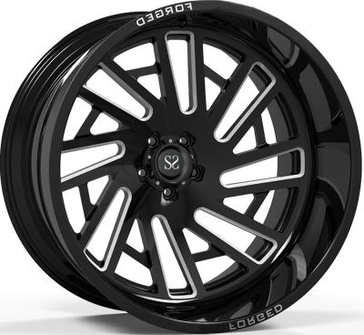 China Custom Forged Off-Road Rims 18-22 Inch with 8-13 Inch Width Options - Gloss Black Deep Lip Design for sale