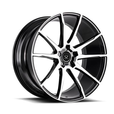 China 2 Piece Forged Super Sport Car Rims 20 Inch Staggered Set with Custom PCD 100-150 and ET 7-88 in Matte Black for sale