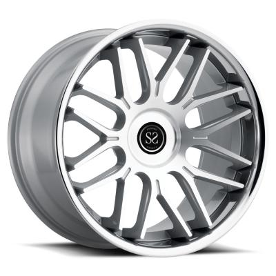 China Gun Metal Machined Face Forged Car Rims With 5x120 For BMW 730 740LI Black Machined Face Customized 19 inch Alloy Wheel for sale