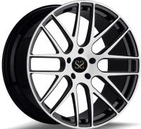 China 2- Piece Gloss Black Machined 21 Rims For 911 Forged Rims Wheels 5x130 for sale
