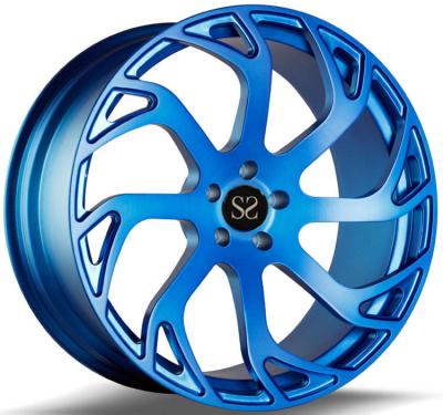 China Custom Blue 20 Forged Wheels Made of 6061-T6 Aluminum Alloy  For Ford 5x108 for sale