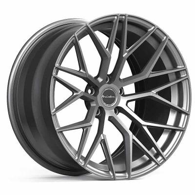 China Brixton Style Forged Monoblock Alloy Wheel Rims 22x9 Front 22x11 Rear for BMW Mercedes Benz - Black Machined Face for sale