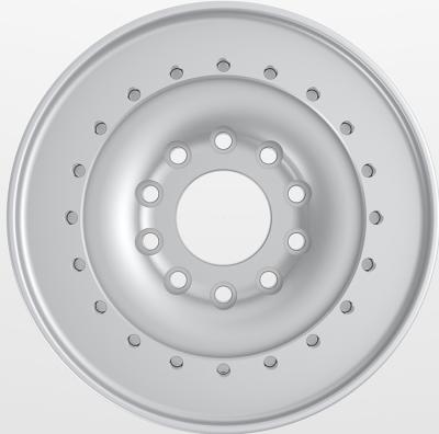 China 10Jx20inch Silver Military Wheel Rim for sale