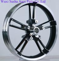 China Custom 21x3.5 Inch Front Wheel for Harley Davidson Touring Models 2008-2020 - Black Machined Finish 18.6 Pounds for sale
