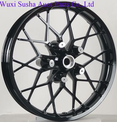 China SS Racing Wunderkind 21x3.5 Inch Front Wheel for Harley Davidson Road King | 5-Hole 170 PCD Gloss Black for sale