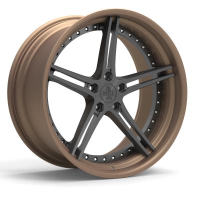 China Bronze Machined Machined Face 1-Piece Forged Wheels For BMW 730 for sale