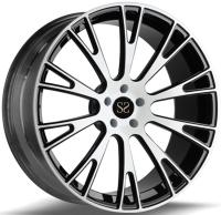 China Hyper Black Forged A6061-T6 Aluminum Alloy Wheels 17-22 Inch with Custom PCD Drilling for sale