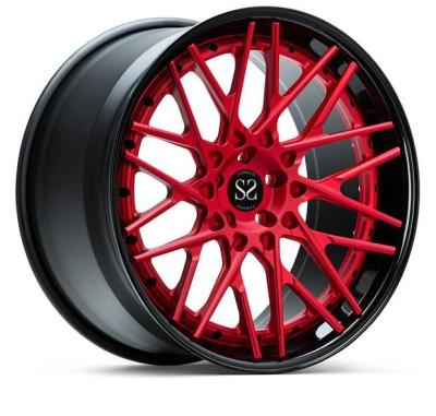 China Staggered 2-Piece Forged Wheels with Deep Concave Lip Design - Custom PCD 5x114.3 to 5x120 and Multiple Finish Options for sale