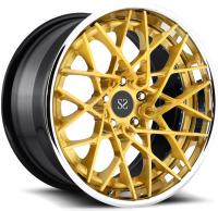 China Sputtering 3 Piece Forged Wheels Machined Face 18 19 20 21 and 22 inches for sale