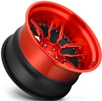 China 1990 Mustang 18x8.0 and 18x10 Gloss Red Custom 3-PC Forged Wheels for sale